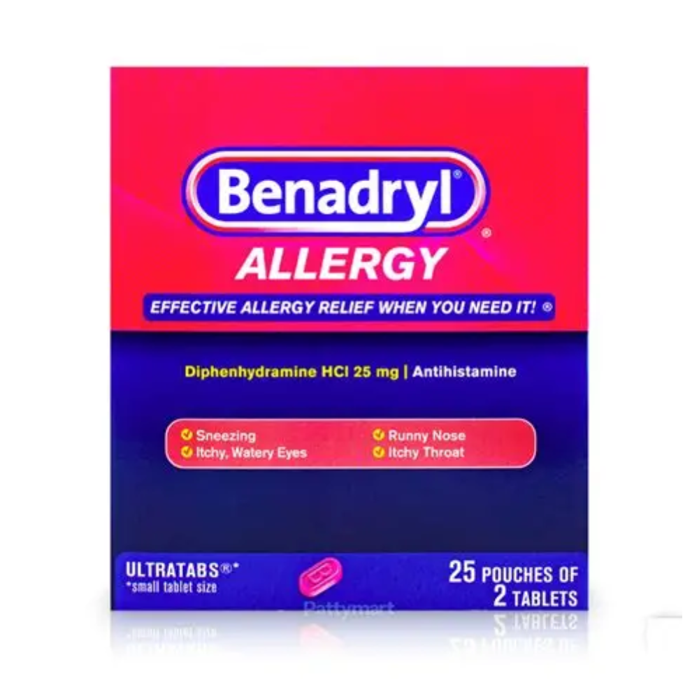 Benadryl Allergy Tablets 25/pc - A&K DISTRIBUTOR IMBORT INC
